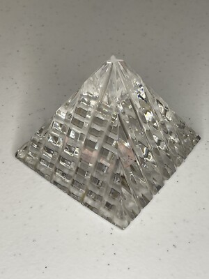 Vintage lead Crystal Pyramid Shape Paper Weight | eBay