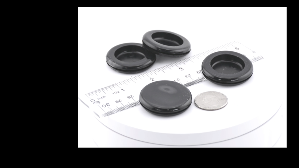 1 1/4" Rubber Panel Plug, Solid Grommet, Knockout Plug, Fits 1/16 ...