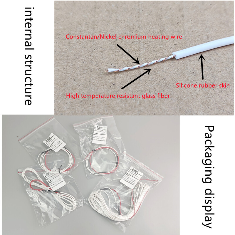 5V/12V/24V/220V Silicone Rubber Warm Wire Heating Cable Electric ...