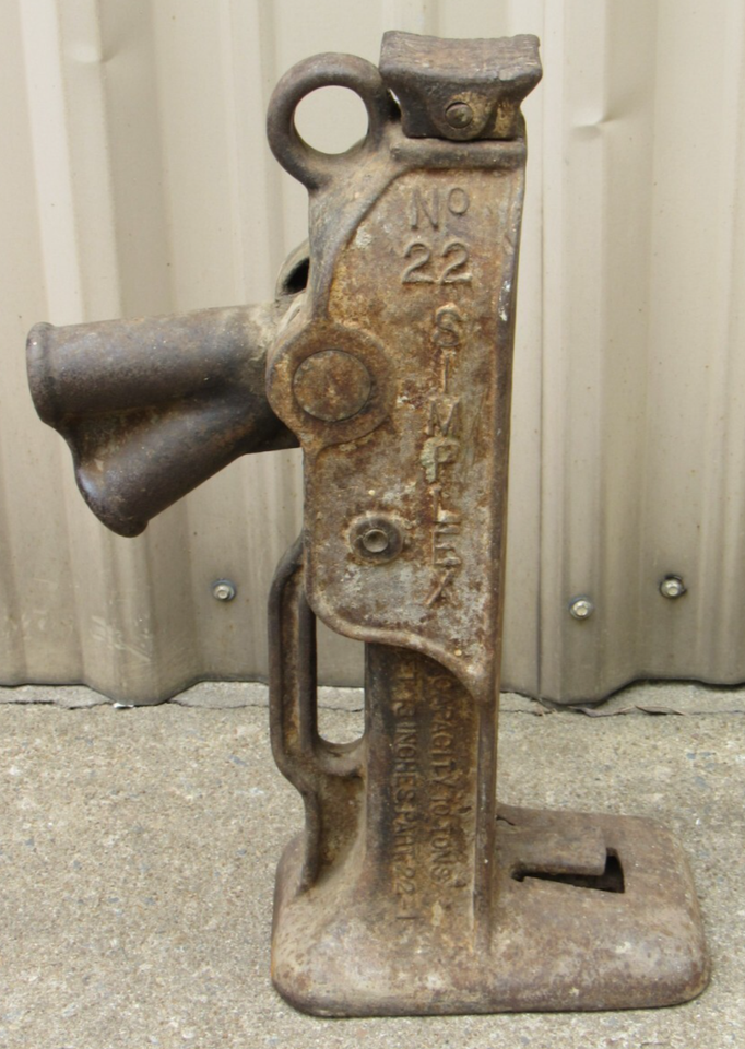 VINTAGE Simplex No. 22 Railroad Jack Ratchet-Lever 10-Ton Templeton ...
