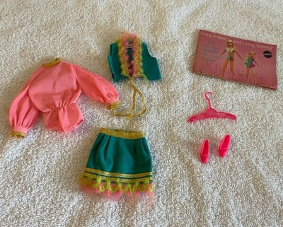 Vintage 1970 GYPSY SPIRIT Barbie outfit w/ pink shoes, hangar and ...