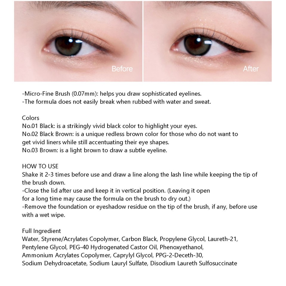 GIVERNY Milchak Brush Liner 0.6g Micro-Fine Brush Natural & Chic K ...