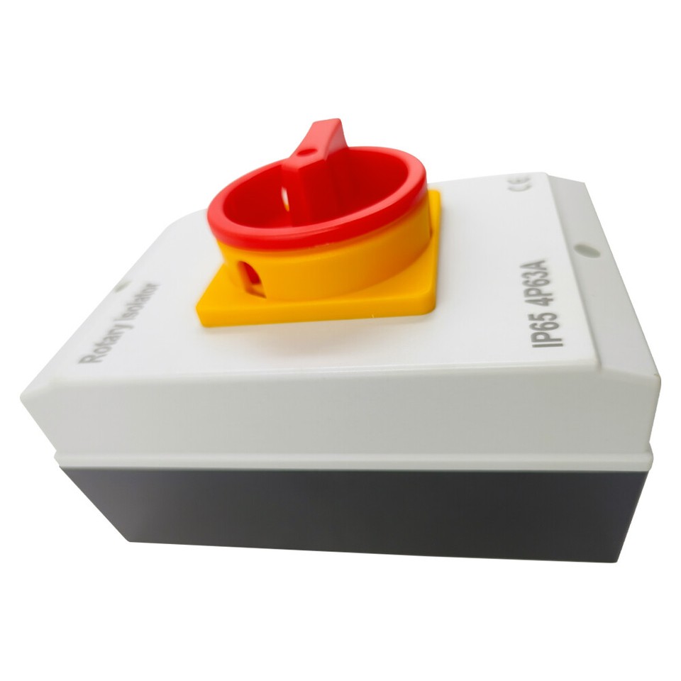 63A Rotary Isolator Switch 63amp 4 Pole AC 230V - 415V IP65 Waterproof ...