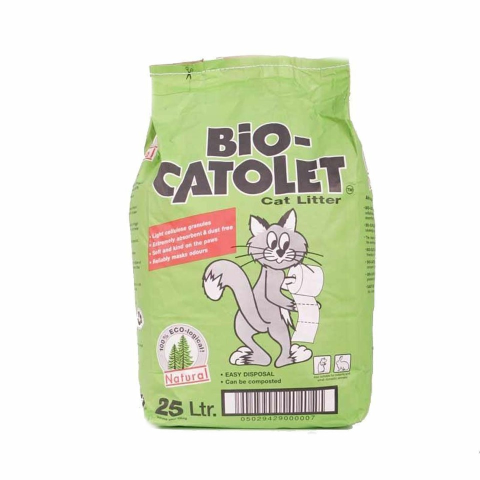 Bio Catolet Litter 25L (100% Recycled Paper) Absorbent Dust Free Cat ...