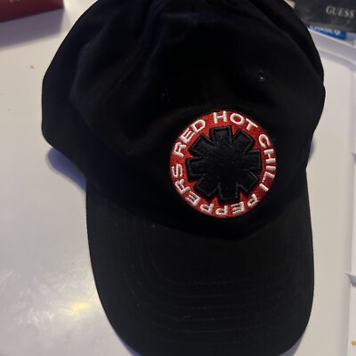 Red Hot Chili Peppers Hat Cap Black w/ Red Strap Back Adjustable 1 size ...