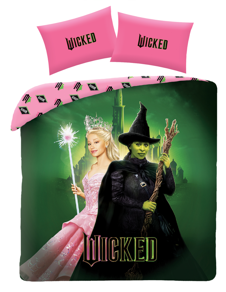 Wicked Single Double Duvet Cover Reversible Bedding Set Glinda ...