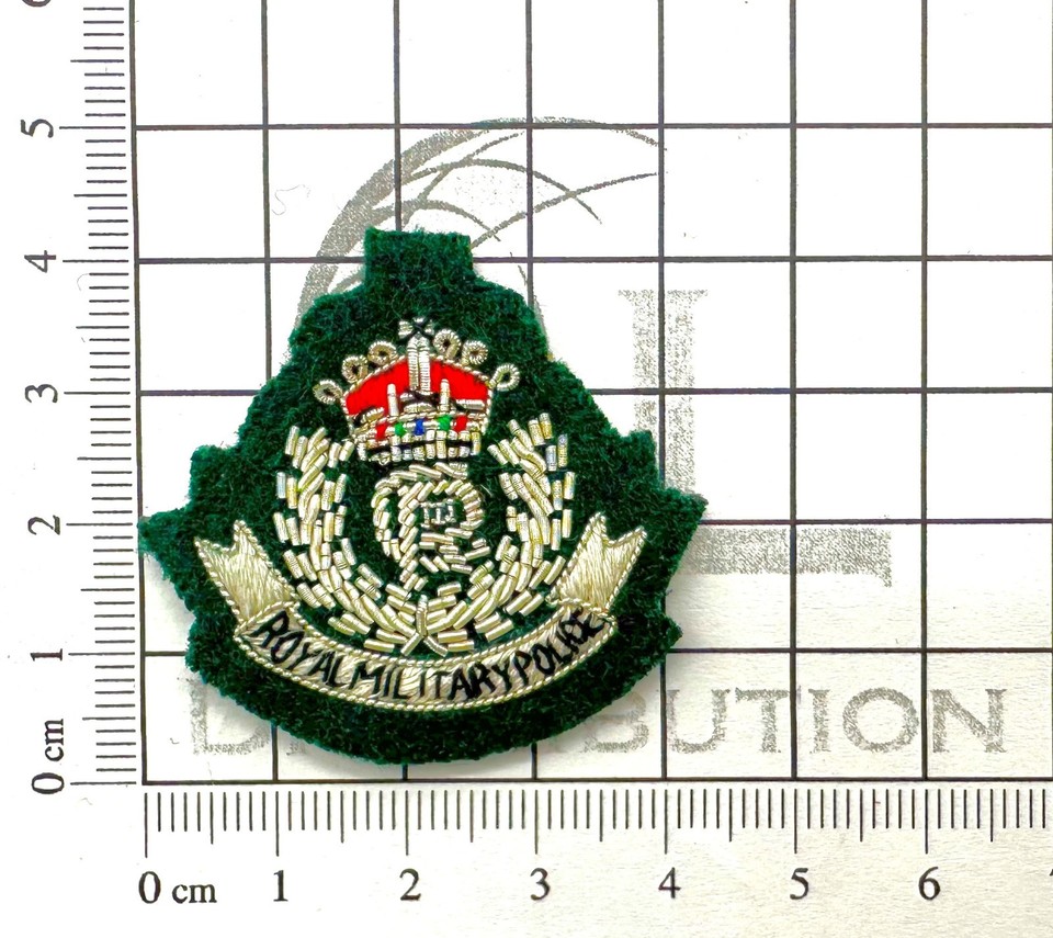 King's Crown MP (RMP) Officers Wire Embroided Beret Badge (Commando ...