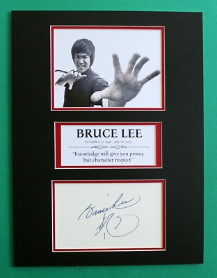 Bruce Lee Autograph Art: Limited Edition Display Style B | eBay