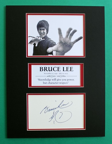 Bruce Lee Autograph Art: Limited Edition Display Style B | eBay