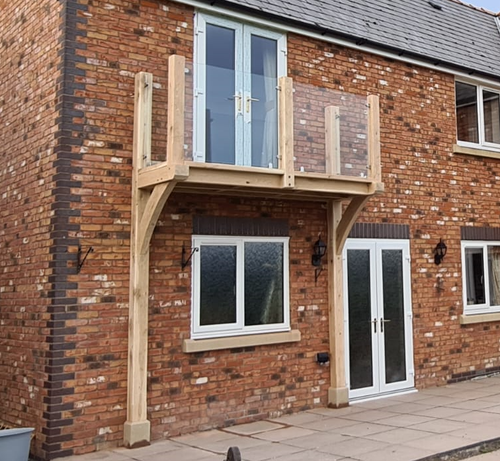 Hand Made and Finished, High Quality Solid Green Oak Cantilever Balcony ...