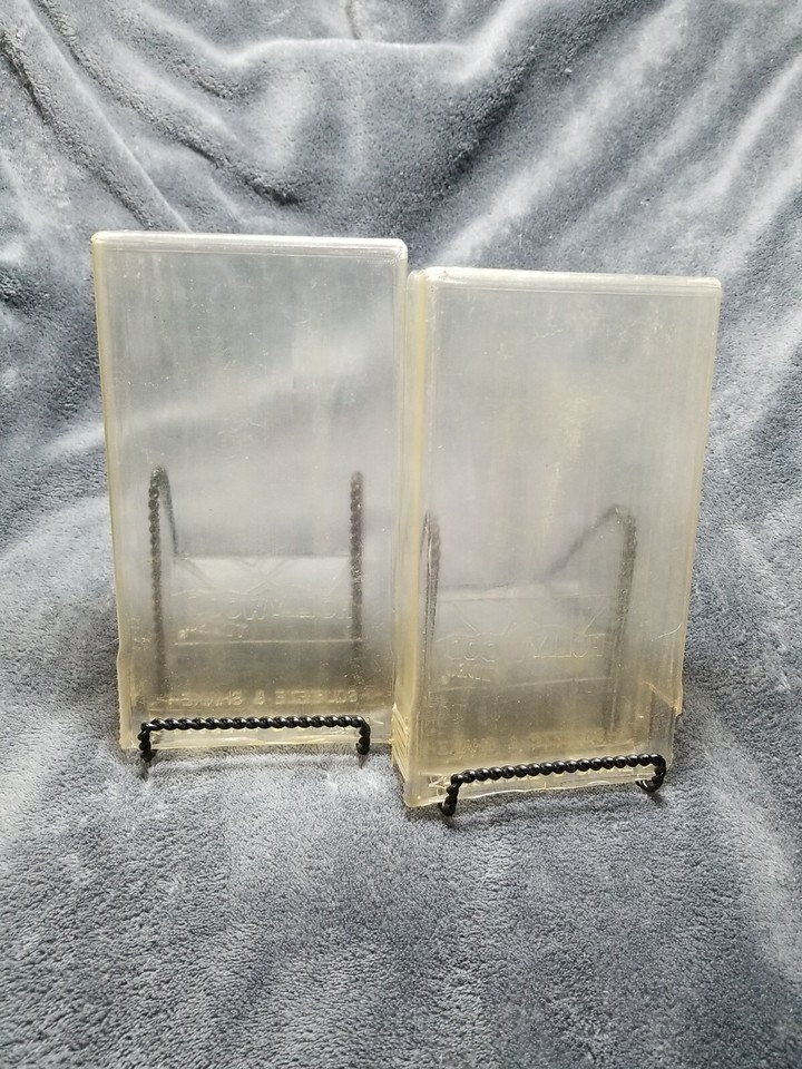 2 Hollywood Video Clear VHS Protector Case Shell Raised Squeeze Shake ...