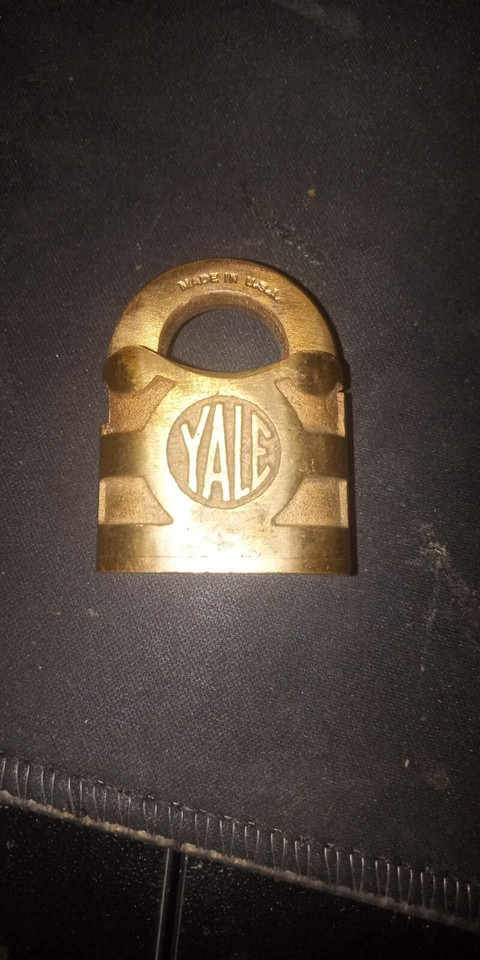 Small Antique Vintage Brass Yale Padlock (No Key) | eBay