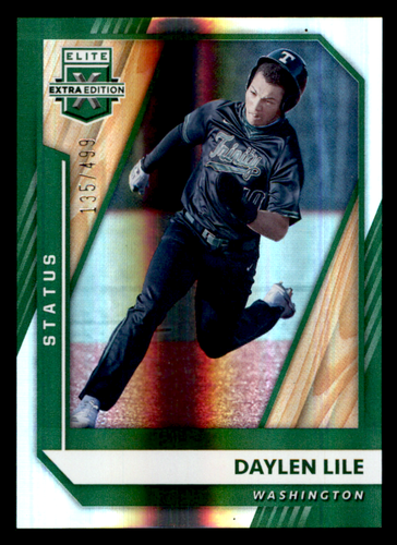 2021 Panini Elite Extra Edition Daylen Lile Status Green SN135/499 #47 ...
