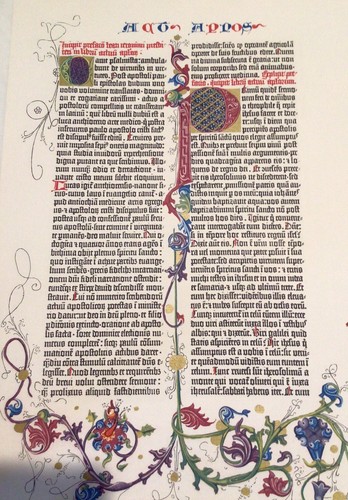 Medieval Illuminated Manuscript Page Facsimile Acts Of The Apostles | eBay