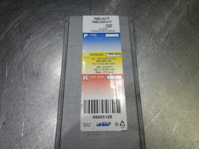 Iscar Carbide Turning Inserts QTY10 TNMG 433-TF/TNMG 220412-TF IC907 ...
