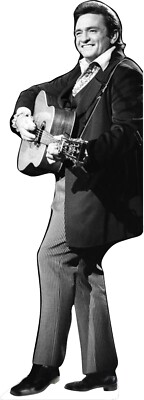 Johnny Cash smiling 74" Tall Life Size Cardboard Cutout Standee | eBay
