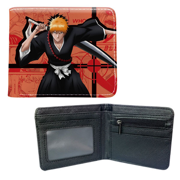 ICHIGO KUROSAKI STYLE A Bleach 4 in. Bi Fold Wallet (Shinigami Credit ...