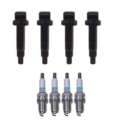 Denso 4 Ignition Coils & Iridium Long Life Spark Plug .044 Kit For ...