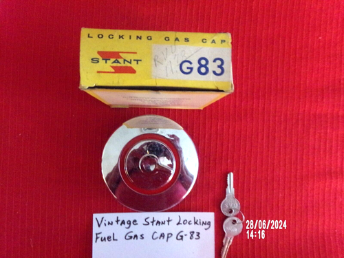 VINTAGE STANT LOCKING FUEL GAS CAP-G83-CHEVY, FORD, MERC. DODGE, PLYM ...