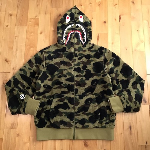 XL Boa shark hoodie BOA shark full zip hoodie a bathing ape BAPE camo ...
