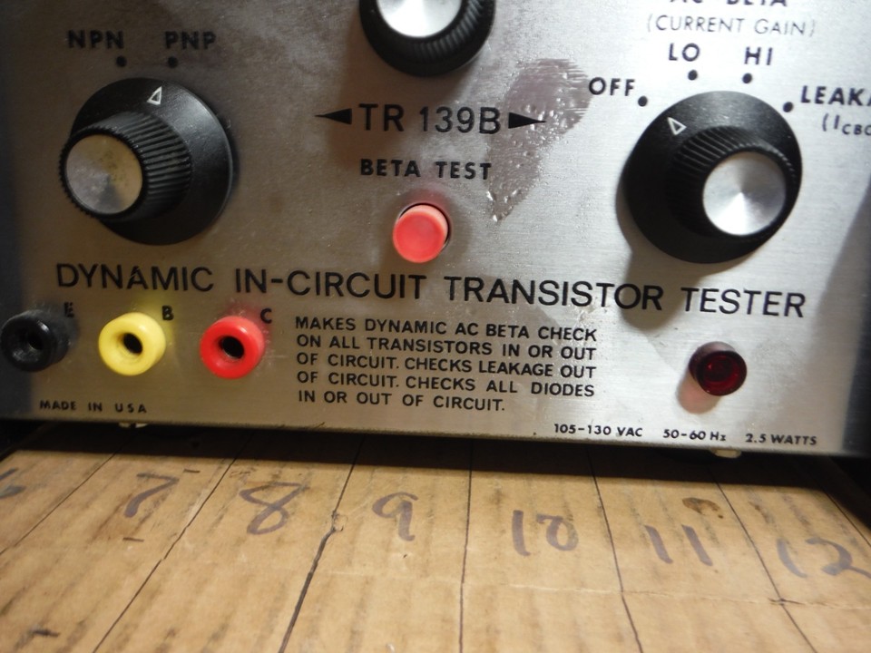 vintage sencore tr 139b dynamic In circuit transistor tester | eBay