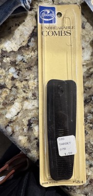 2 Goody Unbreakable Pocket Dressing Combs New USA VINTAGE 1975 Black ...