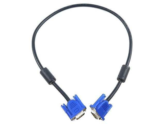 AWM 2FT BLACK HD-15 MALE TO HD-15 MALE CONNECTORS 30V VGA VIDEO CABLE ...