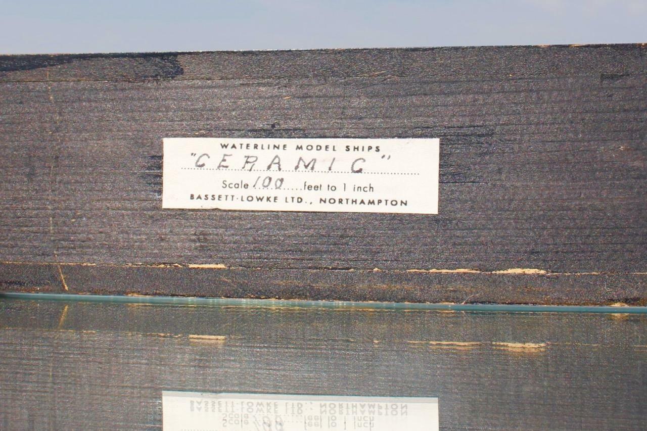 WHITE STAR LINE RMS CERAMIC RARE CASED BASSETT LOWKE WATERLINE MODEL ...