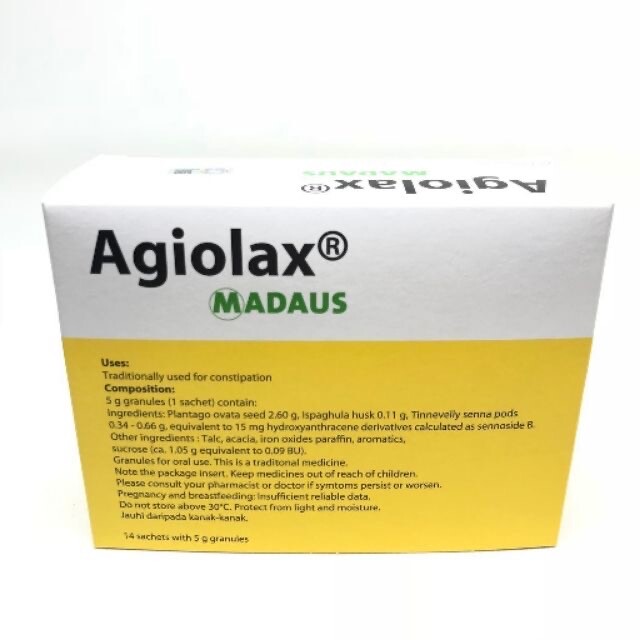 Agiolax Madaus 14 Sachets with 5g granules For Constipation Relief Free ...