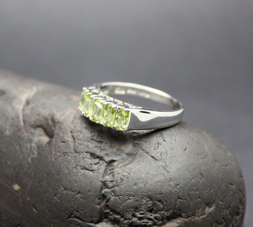 GENUINE PERIDOT RING set in .925 STERLING SILVER FAST FREE SHIPPING | eBay