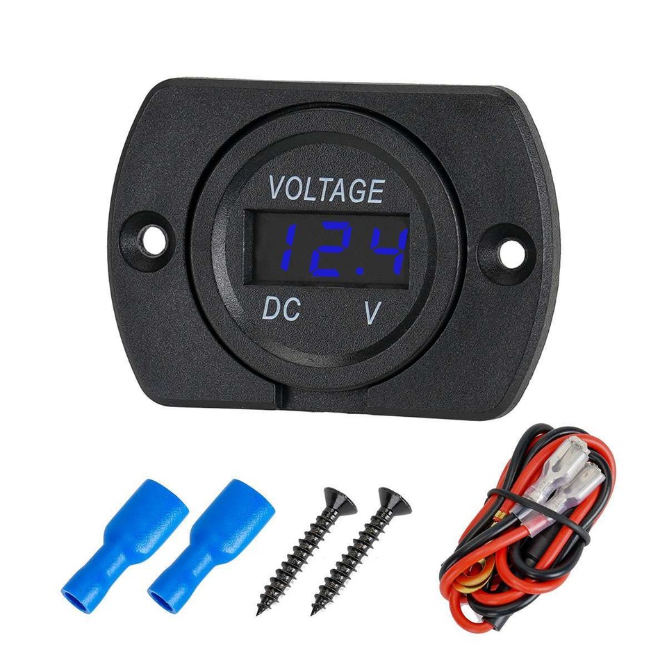 Volt Gauge Meter Voltage LED Digital Display DC 12V-24V Car Panel ...