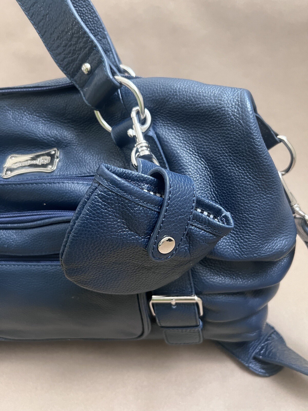 Dark Navy Blue Shutter Bag Leather Camera Bag Top Handle And Shoulder ...