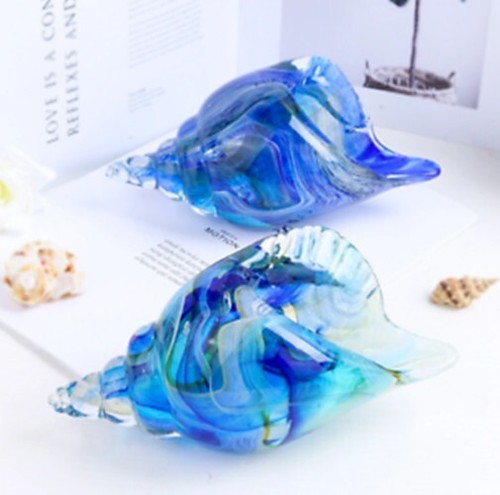 Sea Shells Home Office Bookshelf Decors Hand Blown Sculpture Large ...