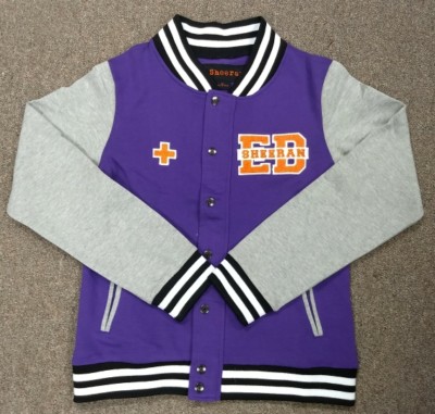 Ed Sheeran + Plus Varsity Style Jacket M Rare Purple Grey Pop Music | eBay