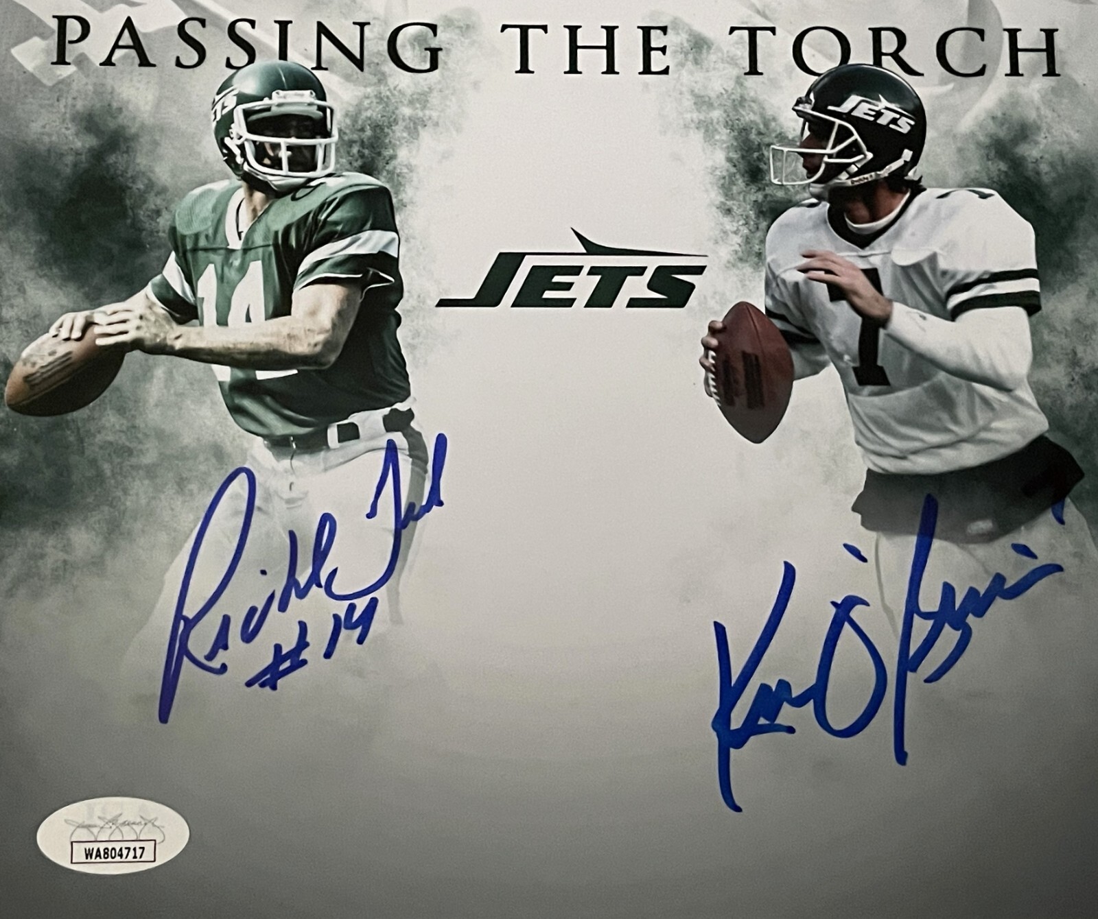 New York Jets Richard Todd & Kevin O'Brien SIGNED Framed 8x10 Photo w ...