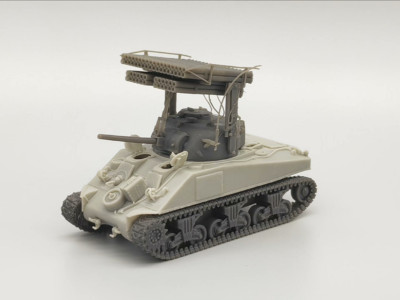 3D printed 1/72 WW II US"M4 Sherman with T34 Calliope Rocket gun" Tank ...