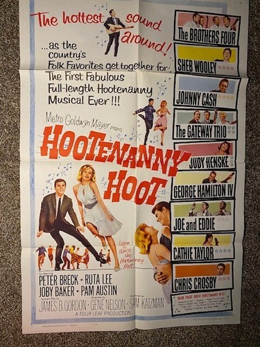 Hootenanny Hoot poster vintage 1 Sheet Johnny Cash And Others 1963 ...