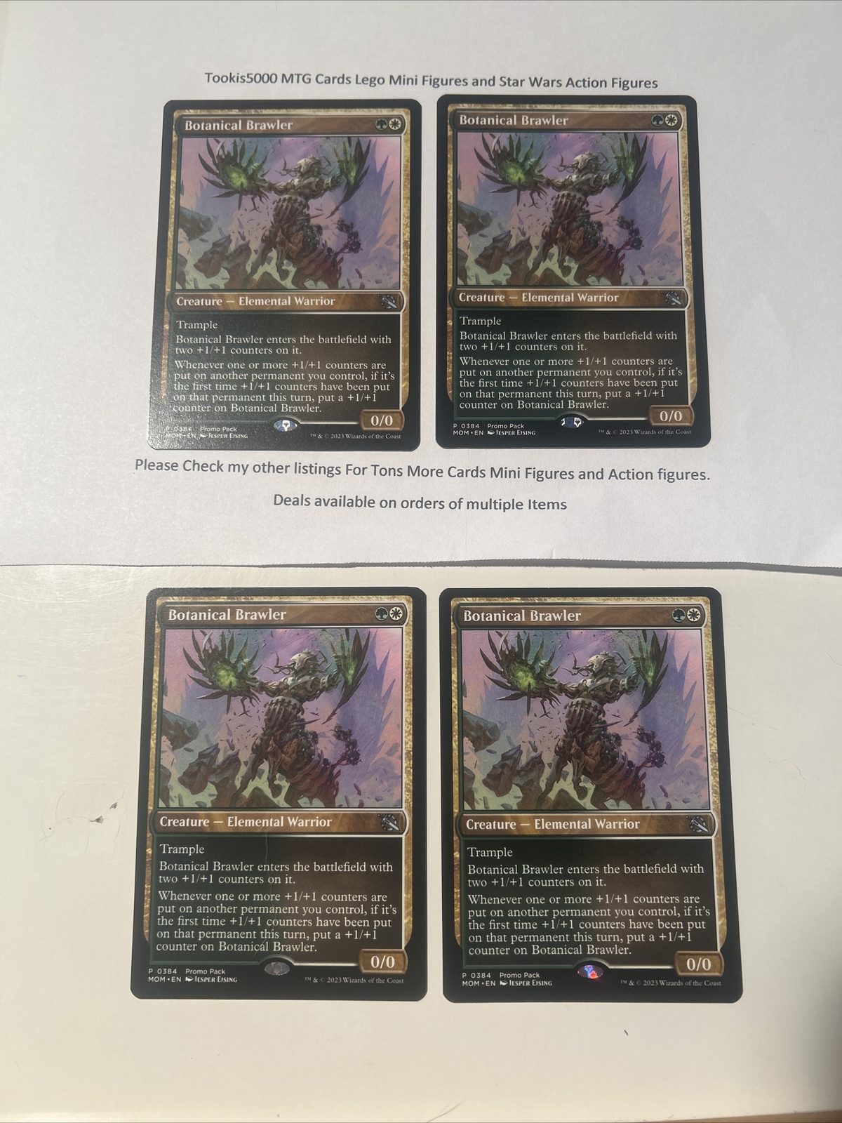 Botanical Brawler Promo Pack MTG March Of The Machines Playset (x4) | eBay
