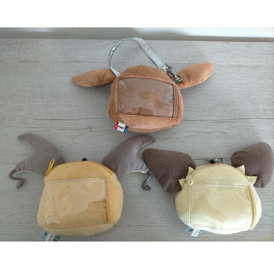 Pokemon Stuffed Toy Pass Case Eevee Raichu Pichu Japan | eBay
