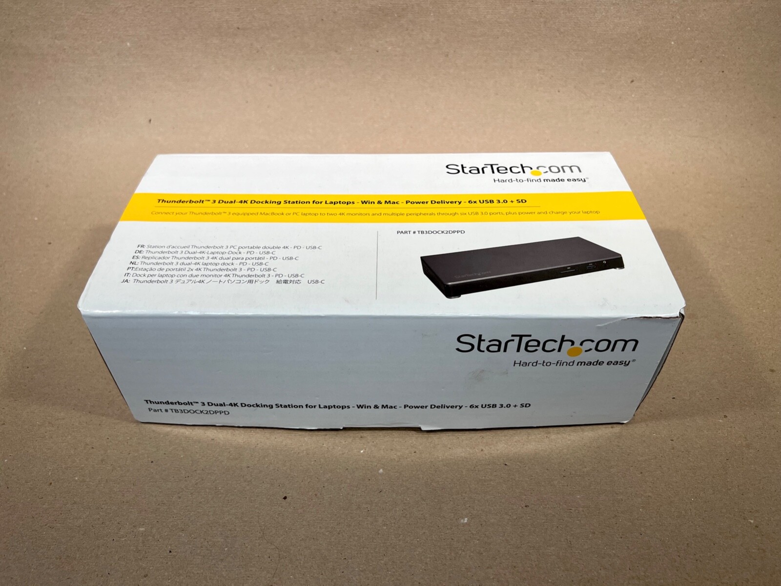 NEW StarTech TB3DOCK2DPPD Thunderbolt 3 Dual-4K* Dock Station | eBay