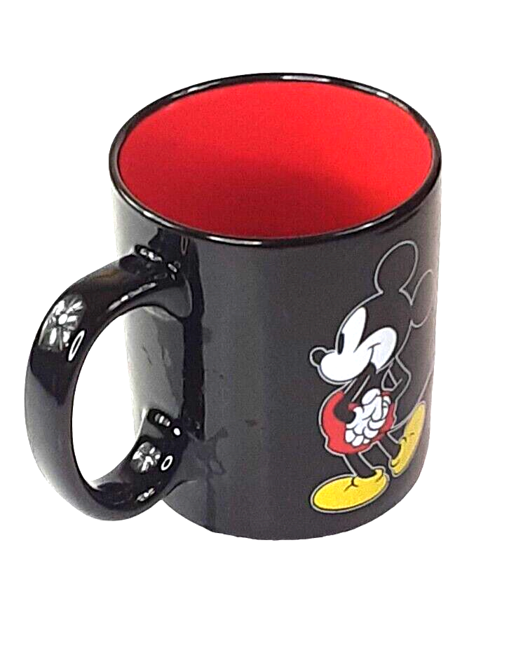 Disney Micky Mouse Mug Cup Black Red Ceramic Coffee Tea Collectible 4 ...