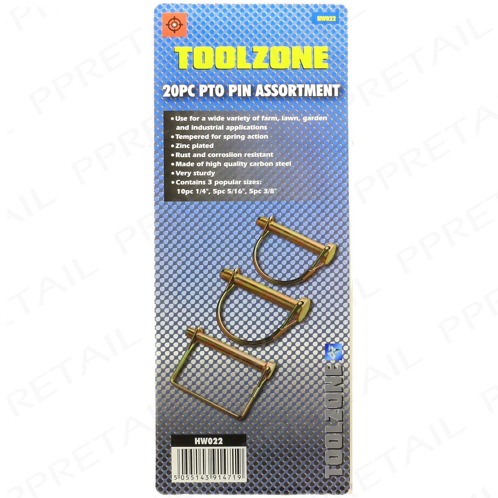 20Pc Small-Large PTO PIN SET QUICK RELEASE HEAVY DUTY POWER TAKE OFF ...