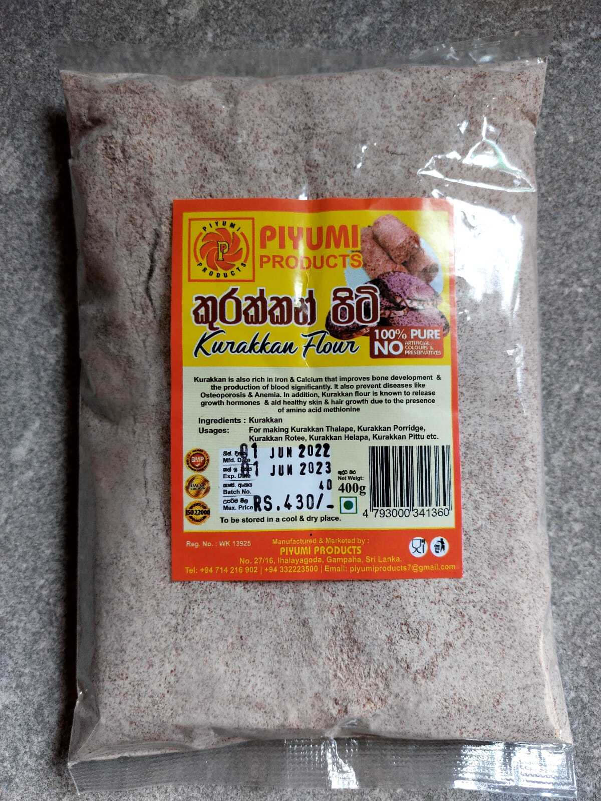 Kurakkan Flour Premium Quality 100% pure & natural | eBay