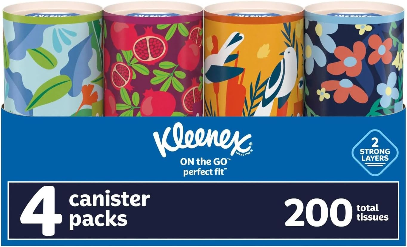 Kleenex Perfect Fit Facial Tissues, Car Tissues, 50 Tissues per ...