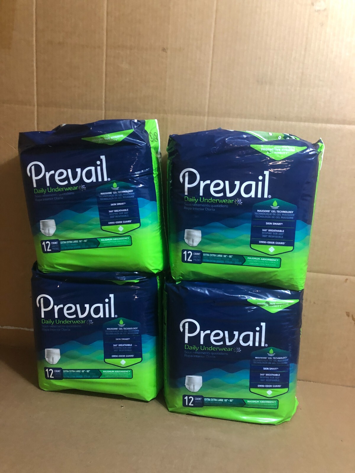 Prevail Extra Absorbency Underwear Diaper,Unisex, 2X-Large, XXL - Case ...