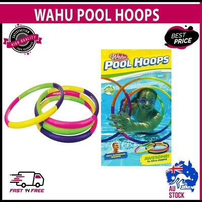 4x Wahu Party Pool Hoops Underwater Games Kids Water Toy Fun Summer ...