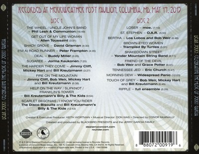 VARIOUS ARTISTS - DEAR JERRY: CELEBRATING THE MUSIC OF JERRY GARCIA NEW ...