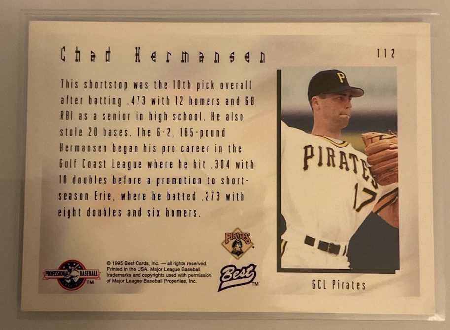 MLB Pittsburgh Pirates Card Lot 1991–2000 Vintage Baseball (6) NO ...