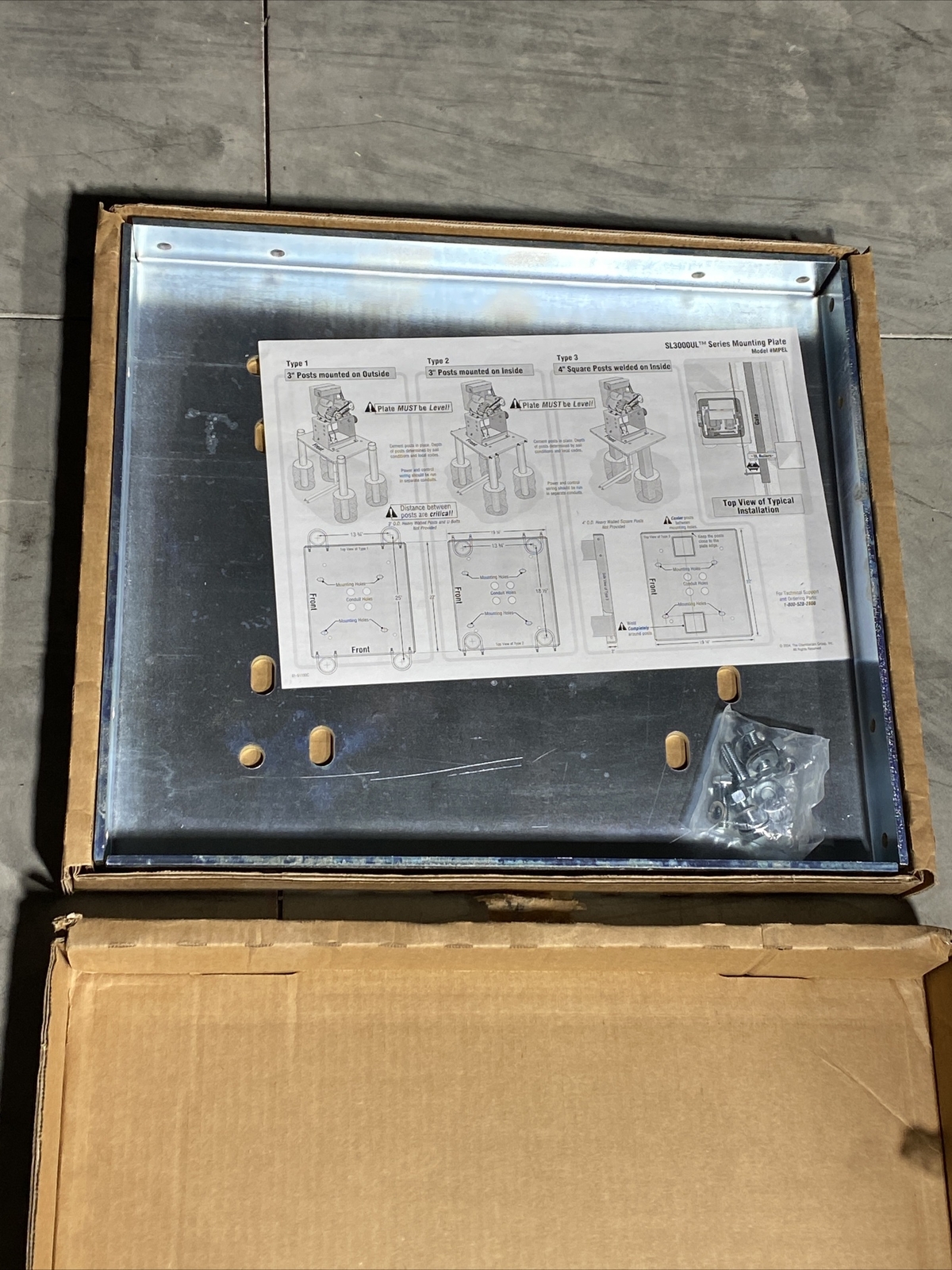 LiftMaster MPEL Mounting Plate Use With 5mkk7 and 5mkk8 for sale online ...