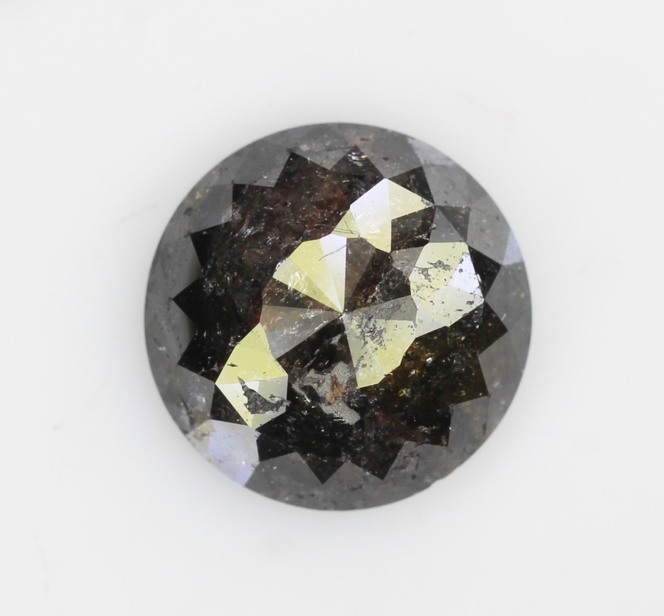 2.38 Ct Natural Loose Round Rose Cut Diamond Grey Color Rustic Diamond ...